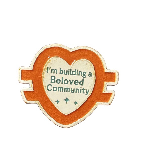 Accessories | Im Building A Loving Community Heart Shaped Enamel Lapel ...